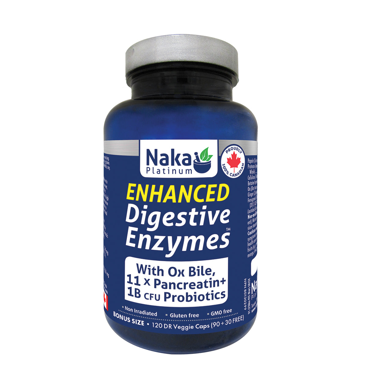 (Bonus Size) Platinum Enhanced Digestive Enzymes - 120 DR vcaps – Naka Pro