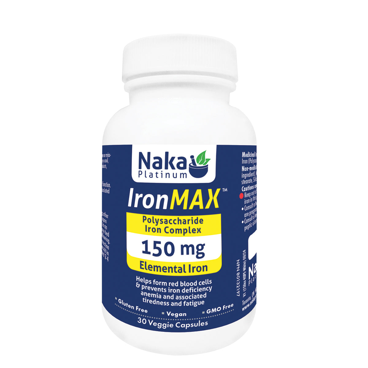 (Bonus Size) Platinum Iron Max - 30 vcaps – Naka Pro