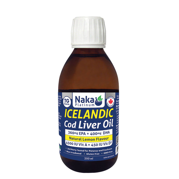 (Bonus Size) Platinum Icelandic Cod Liver Oil - 200 or 500ml – Naka Pro