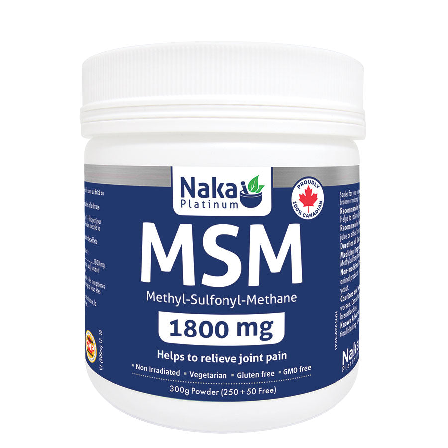 (Bonus Size) Platinum MSM 1800mg - 300g Powder – Naka Pro