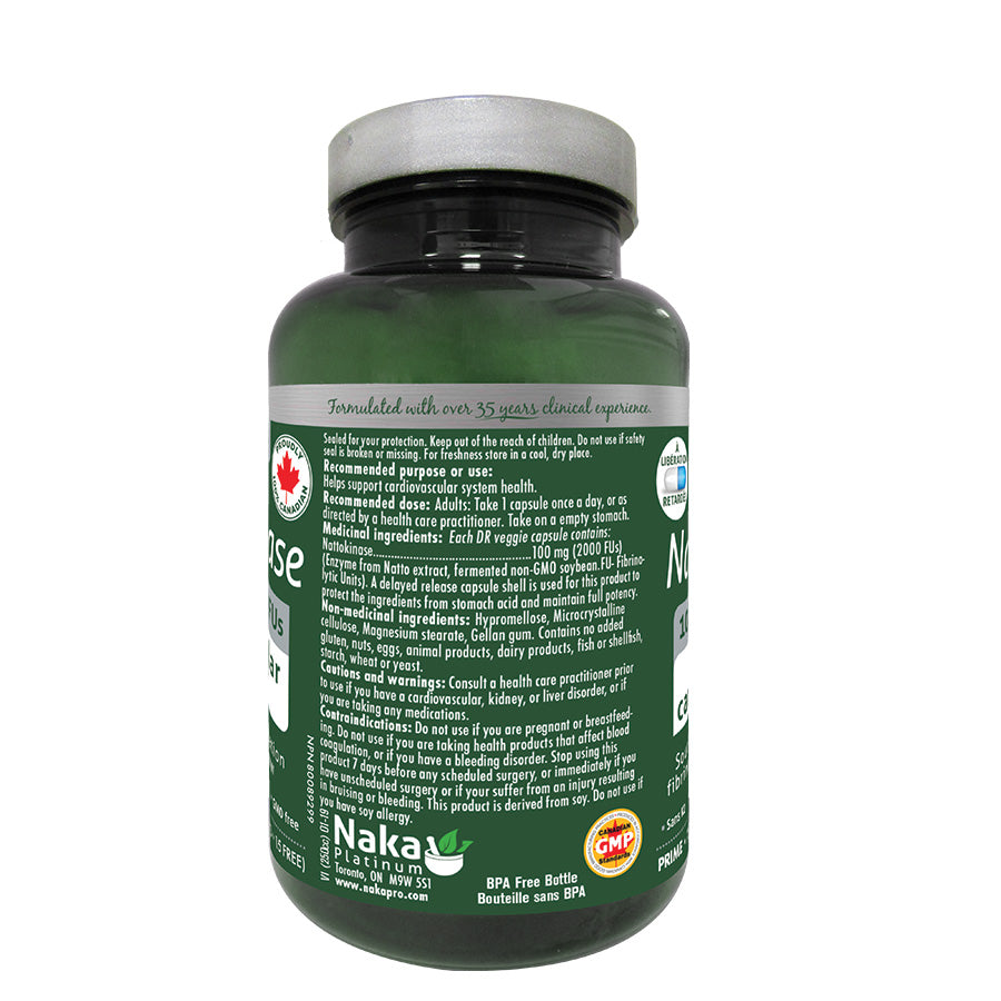 (Bonus Size) Platinum Nattokinase - 75 or 150 DR vcaps – Naka Pro